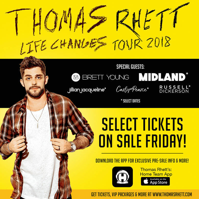 Thomas Rhett Reveals Dates For 'Life Changes Tour 2018' | iHeartRadio